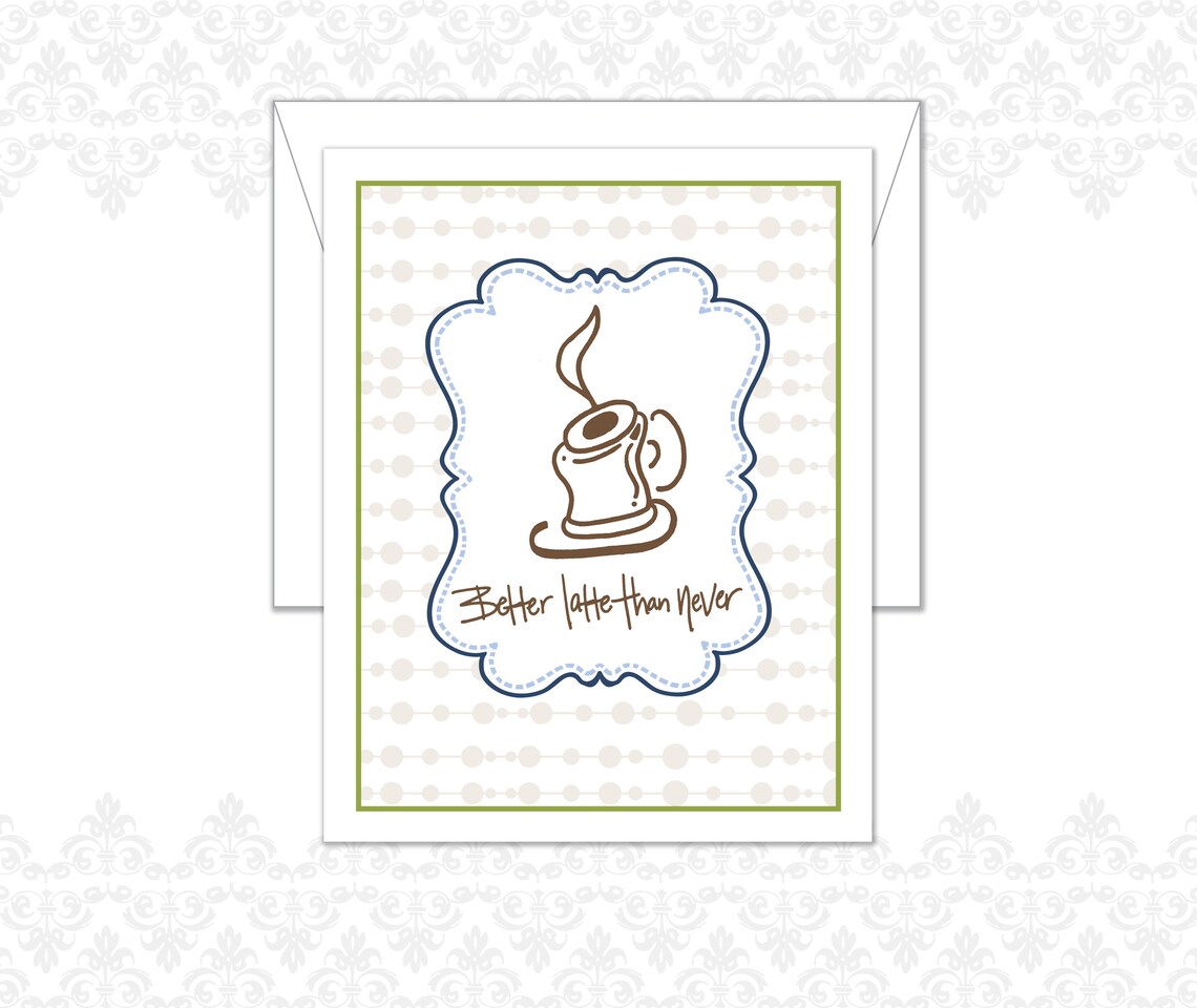 Coffee Themed Greeting Cards Pack of 12 Variety Pack Thanks - Etsy