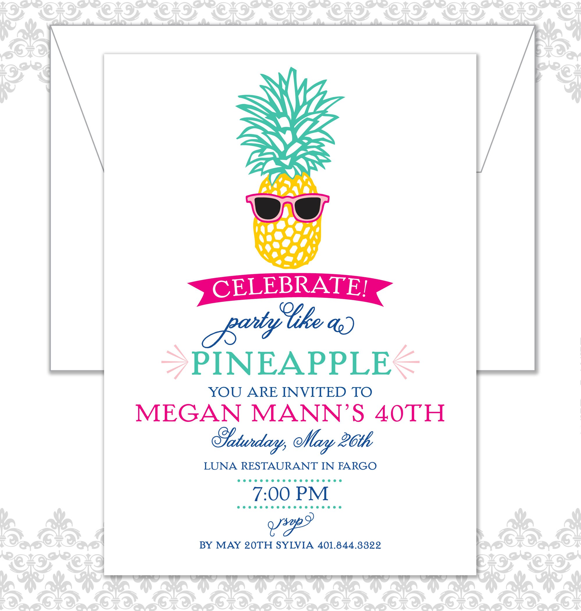 Pineapple Party Invite, Party Like a Pineapple Invitation, 30th ...
