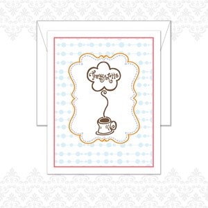 Coffee Themed Greeting Cards Pack of 14, Variety Pack, Thanks a Latte ...