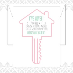 We've Moved Cards Set of 20 With Envelopes, Key, Moved Cards, Modern ...