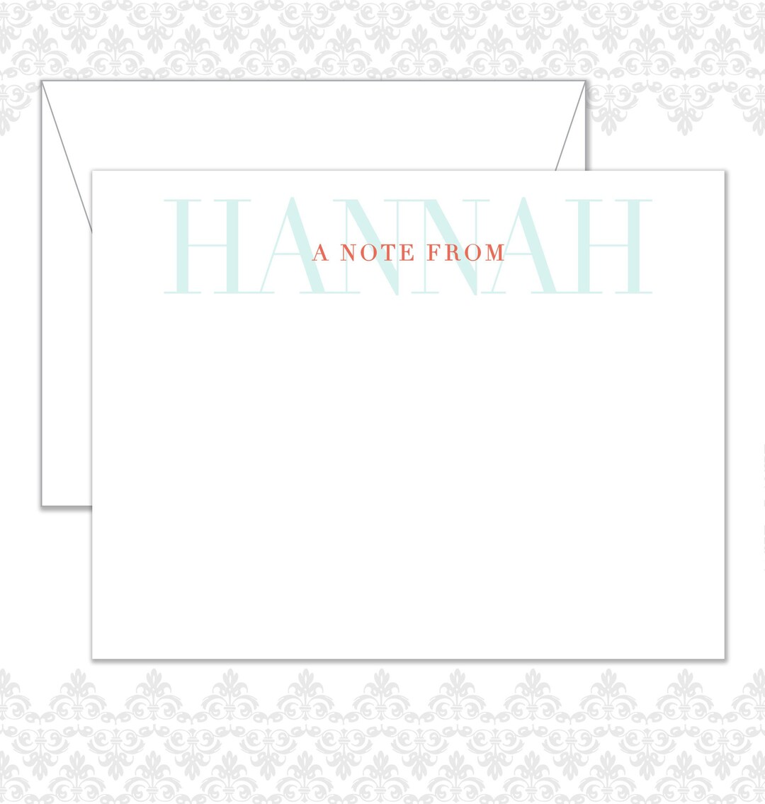 A Note From Custom Stationery Set of 20 With Envelopes, College ...