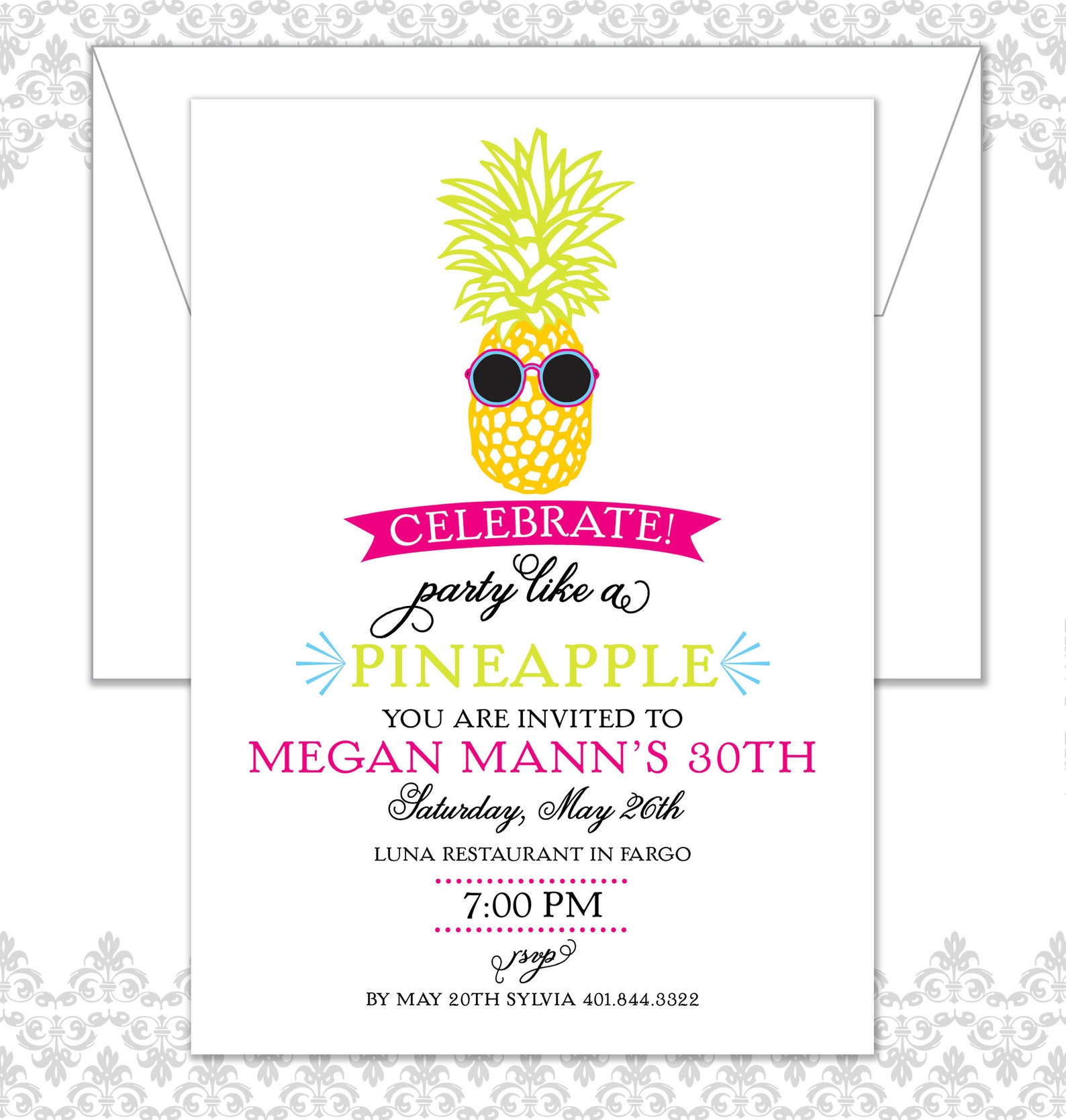 Pineapple Party Invite, Party Like a Pineapple Invitation, 30th ...