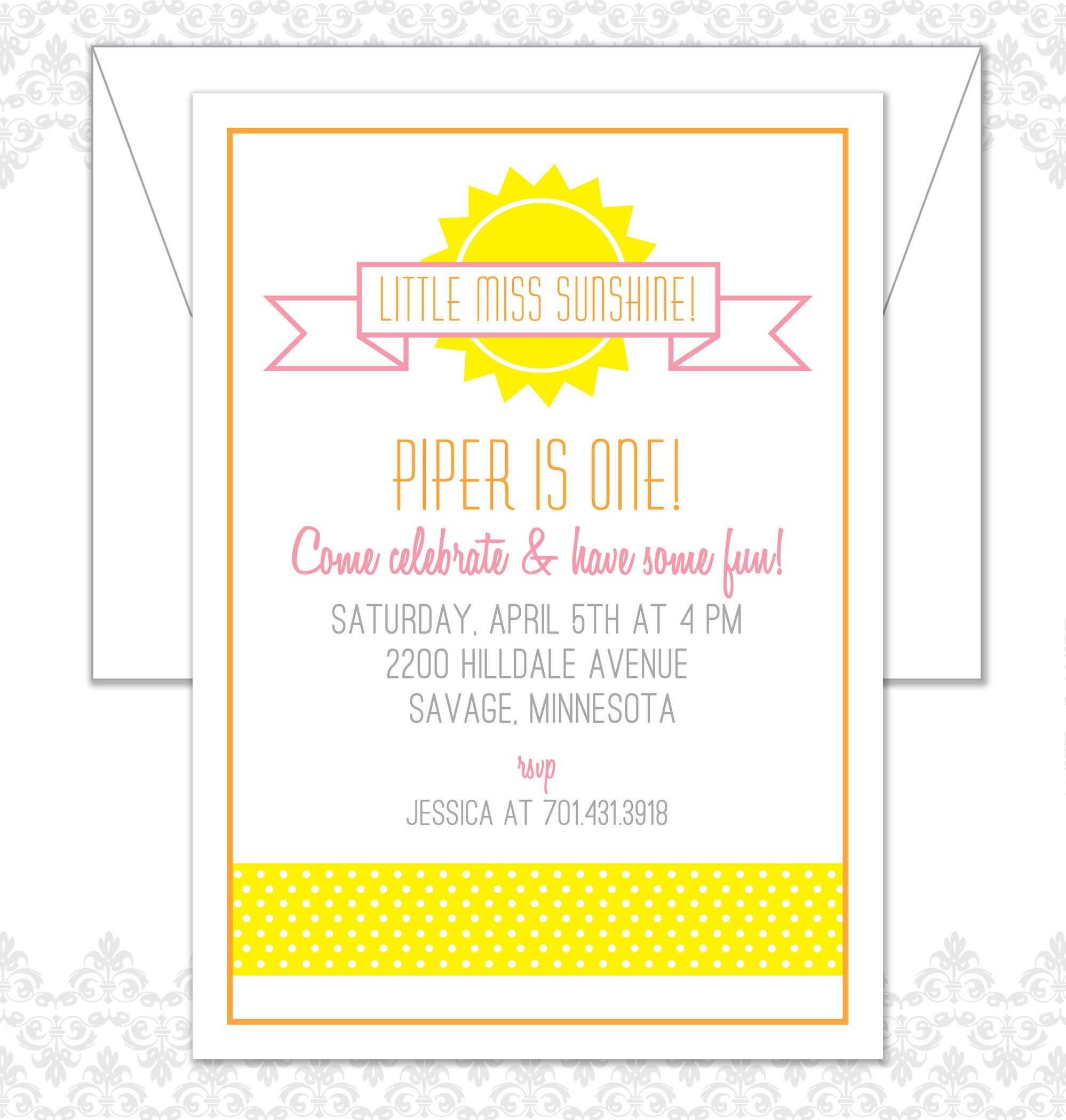Little Miss Sunshine Birthday Invite, Sunshine Party Invite, You Are My ...