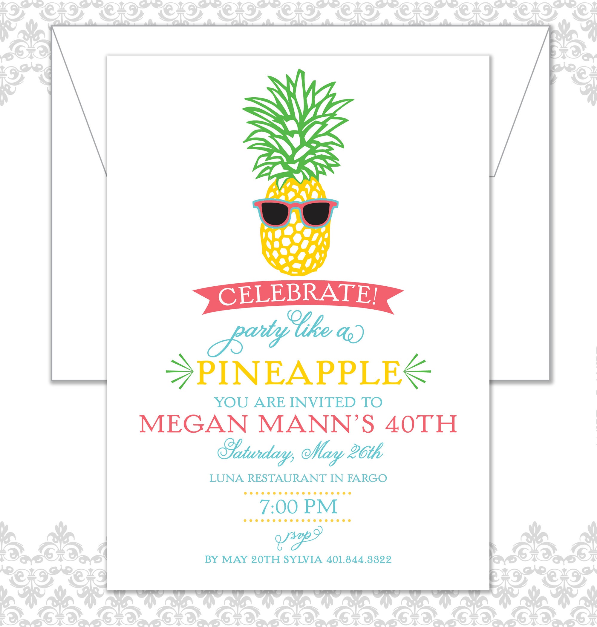 Pineapple Party Invite, Party Like a Pineapple Invitation, 30th ...