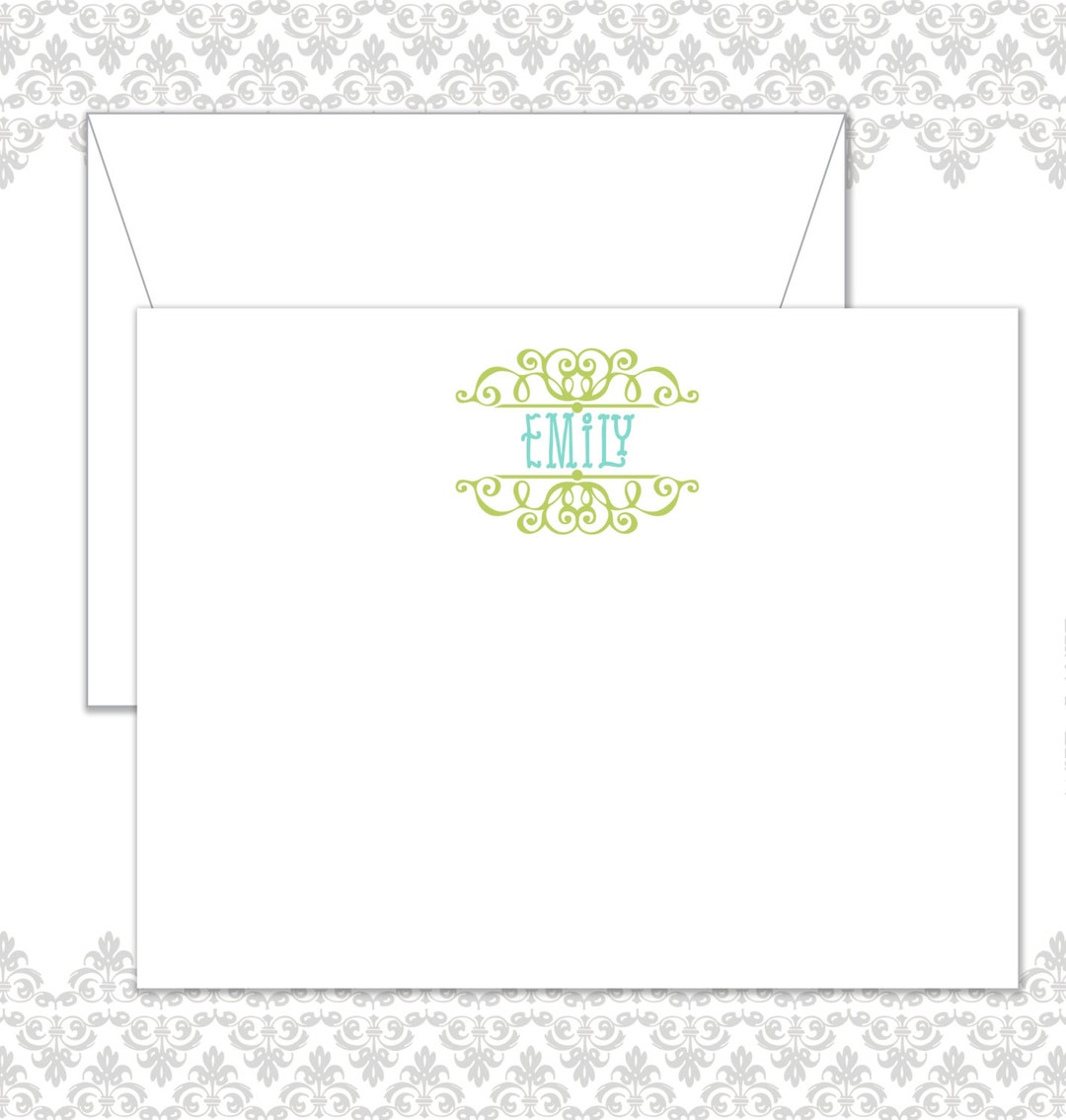 Personalized Vintage Border Stationery Set of 10 With - Etsy