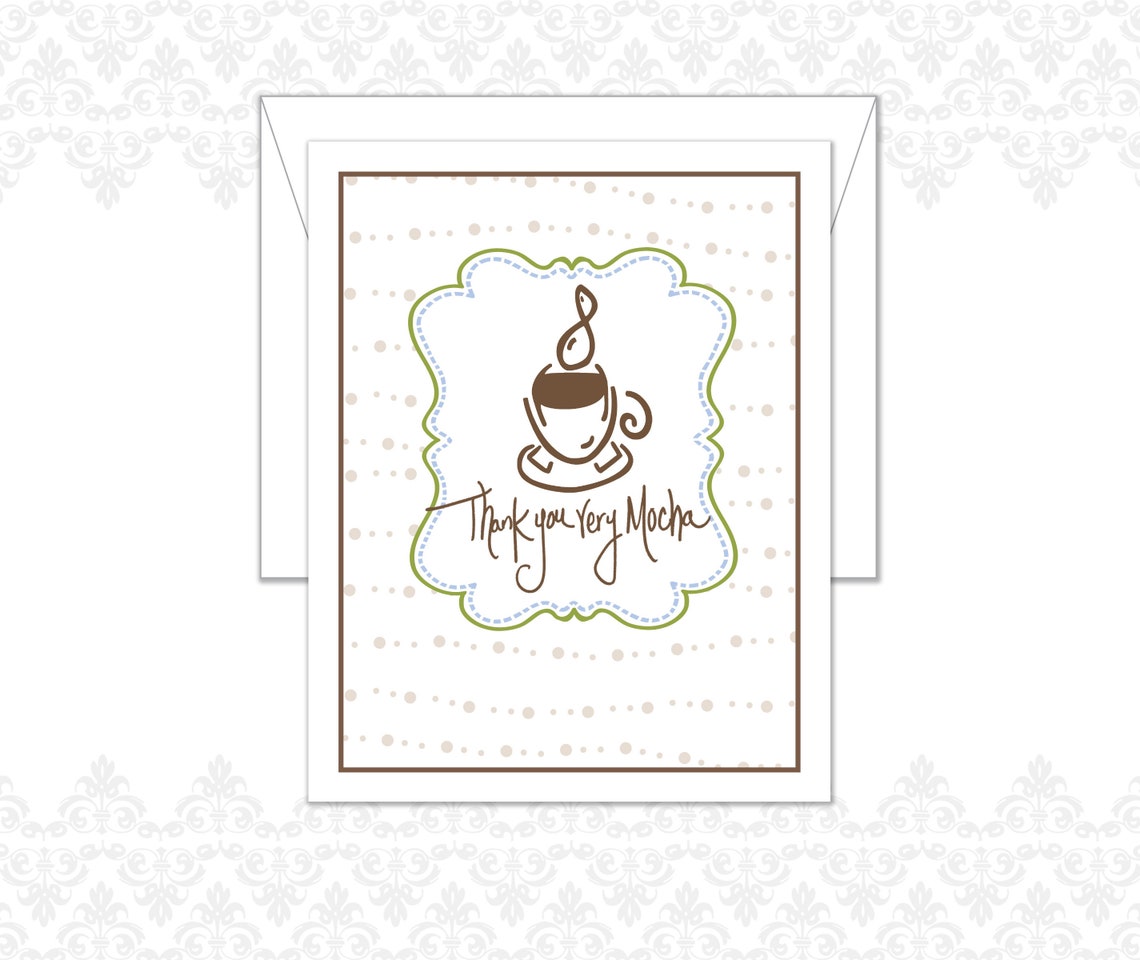Coffee Themed Greeting Cards Pack of 12, Variety Pack, Thanks a Latte ...