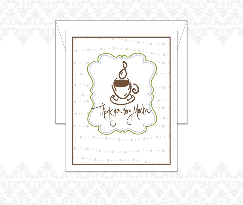 Coffee Themed Greeting Cards Pack of 12, Variety Pack, Thanks a Latte ...