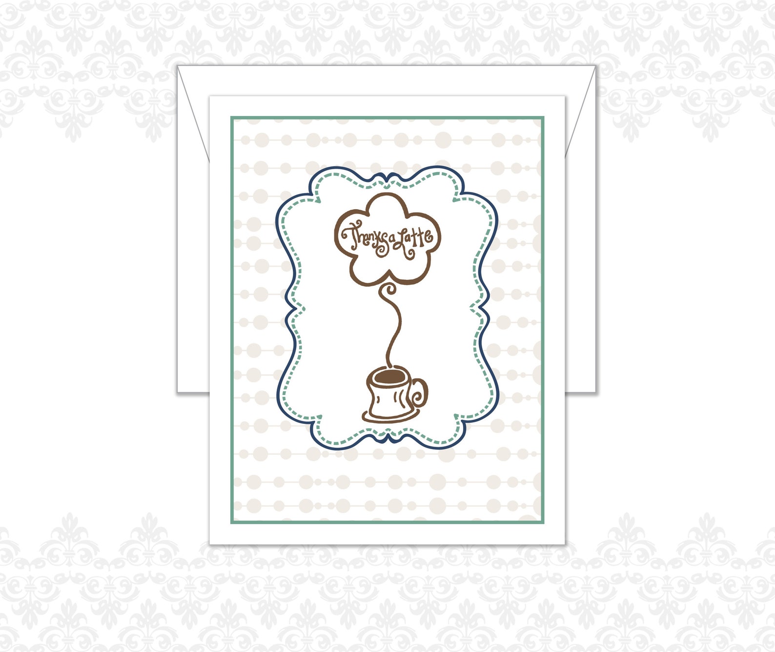 Coffee Themed Greeting Cards Pack of 12, Variety Pack, Thanks a Latte ...