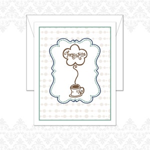 Coffee Themed Greeting Cards Pack of 12, Variety Pack, Thanks a Latte ...