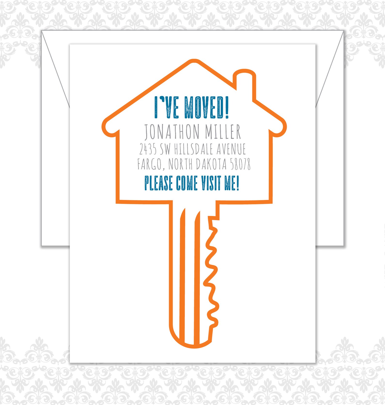 We've Moved Cards Set of 20 With Envelopes, Key, Moved Cards, Modern ...