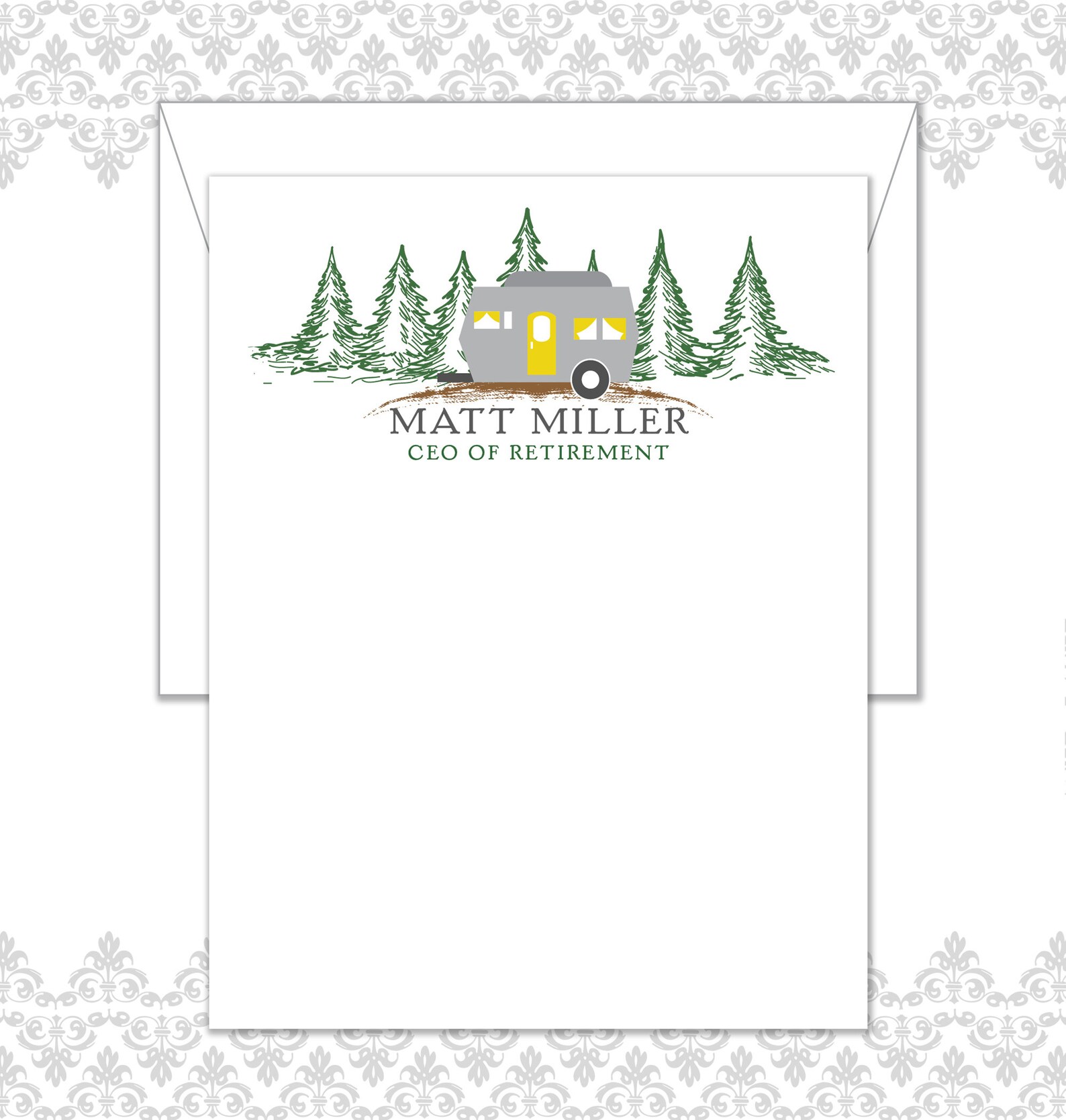 Camper Retirement Stationery Set of 10 With Envelopes, Retirement Cards ...