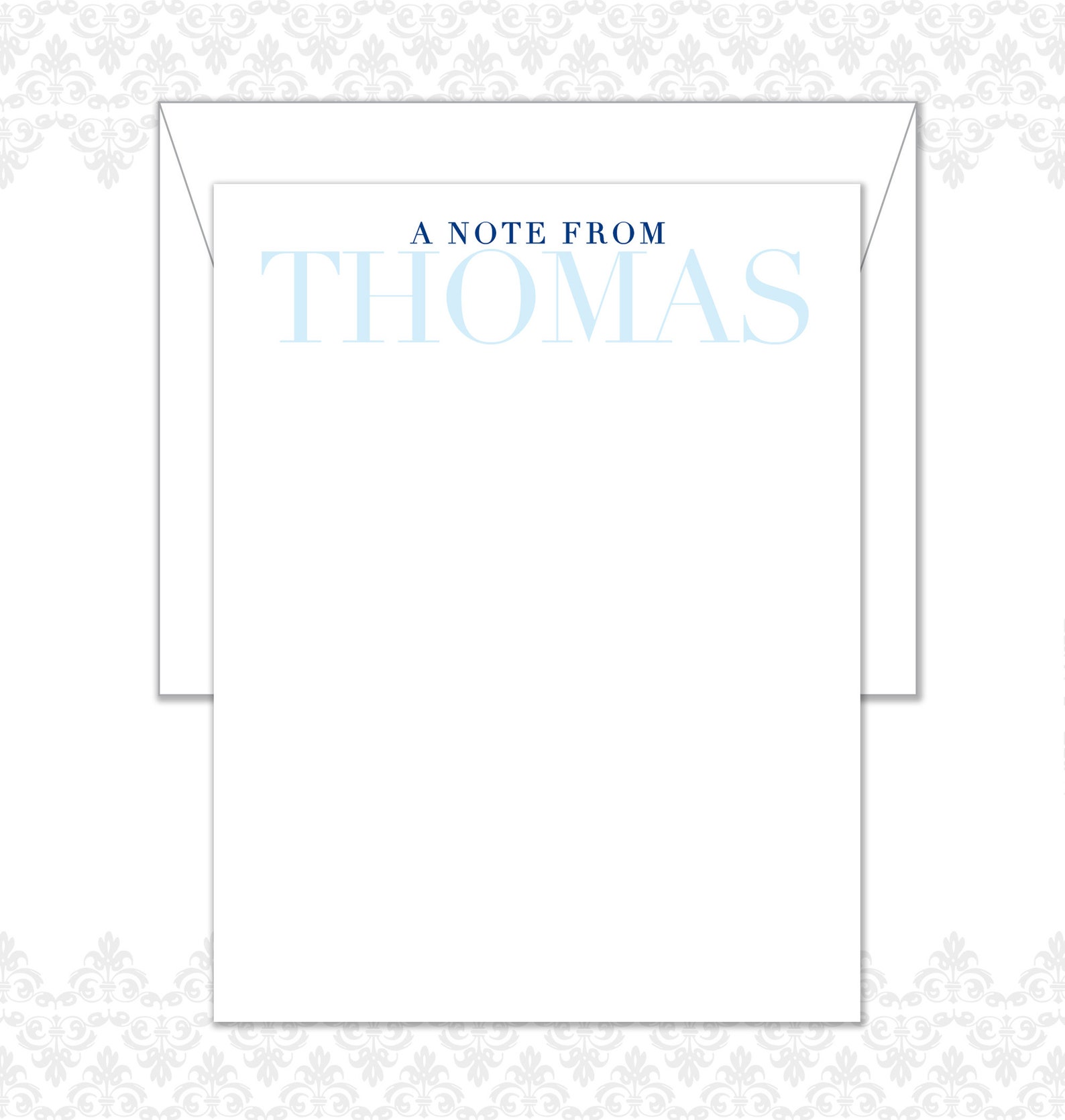 A Note From Custom Stationery Set of 20 With Envelopes, College ...