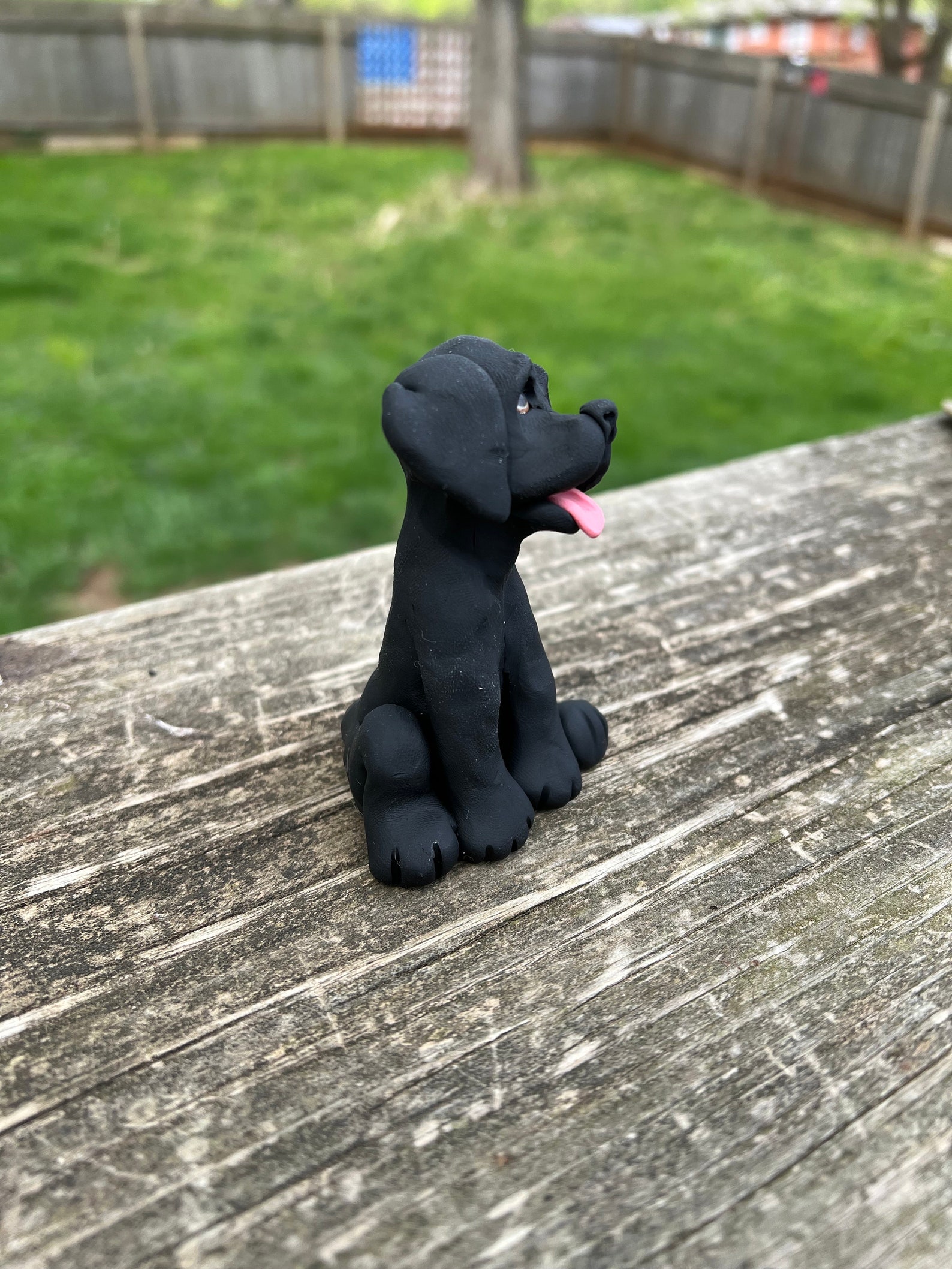 Black Labrador Hand Sculpted Polymer Clay, Pet Tiered Tray Decoration ...