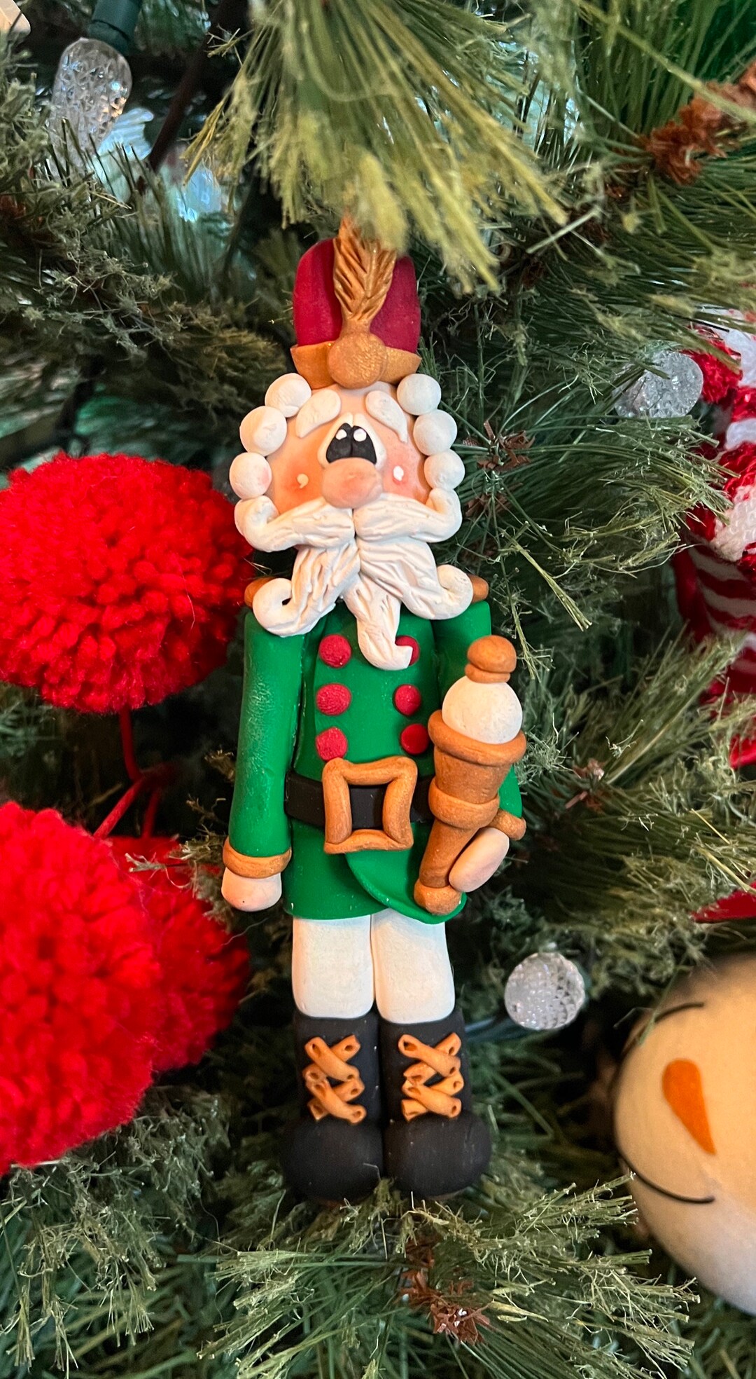 Nutcracker Ornament Hand Sculpted Polymer Clay Gift for Nutcracker ...