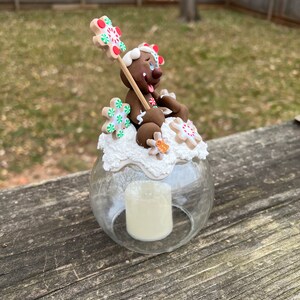Gingerbread Man Candleholder Hand Sculpted Polymer Clay Tiered Tray ...