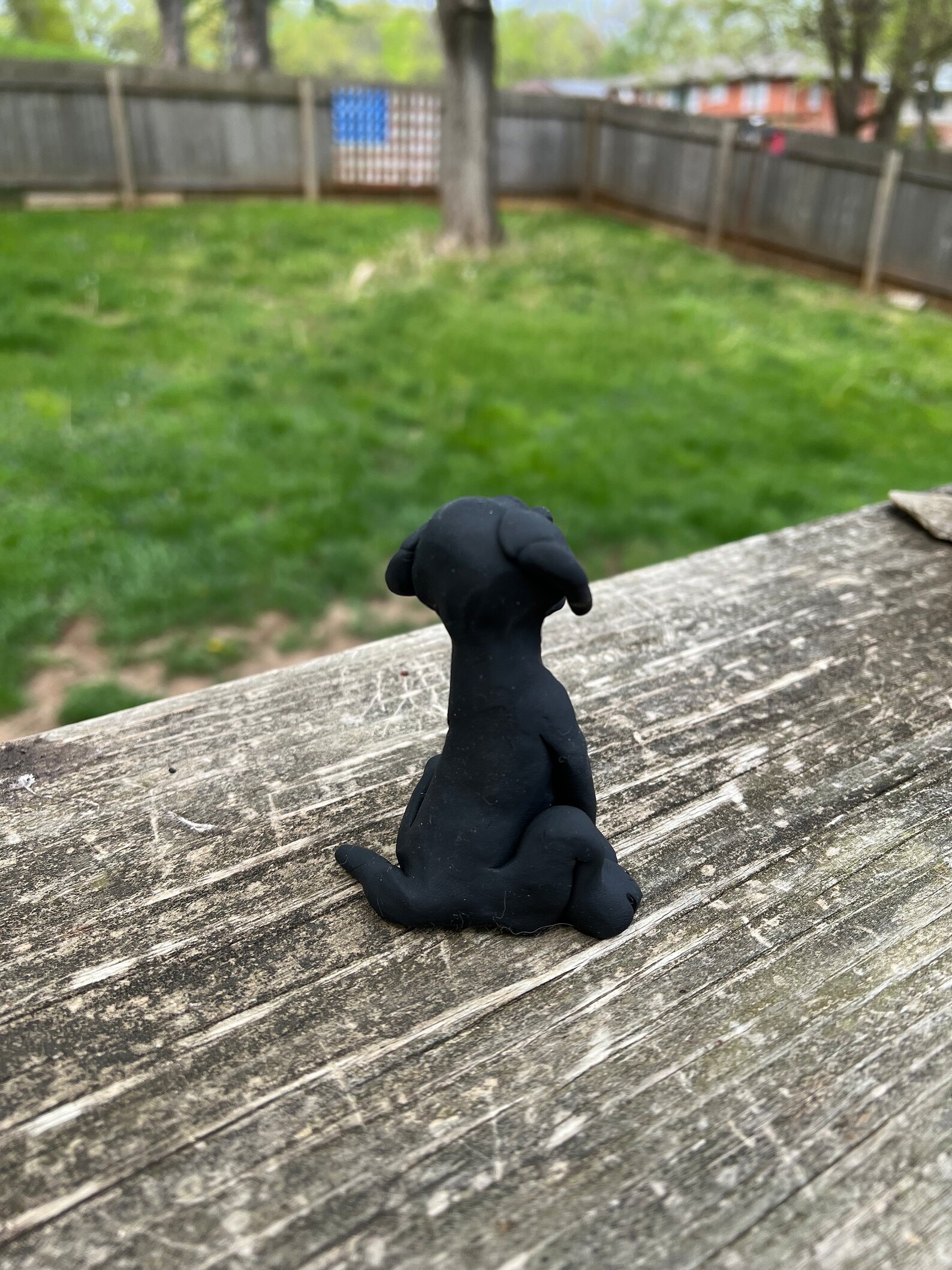 Black Labrador Hand Sculpted Polymer Clay, Pet Tiered Tray Decoration ...