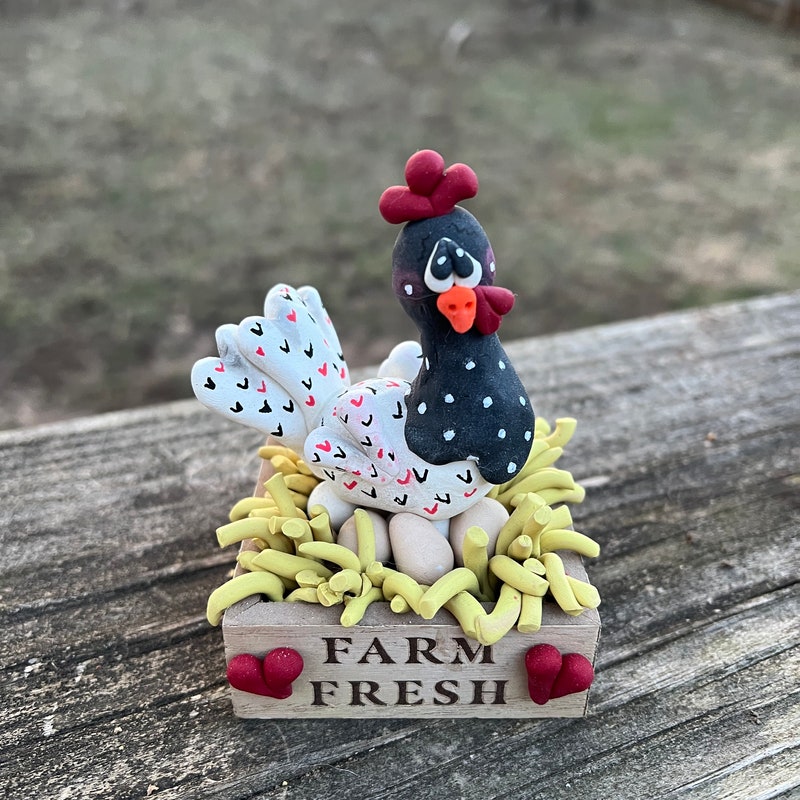 Clay Chicken - Etsy