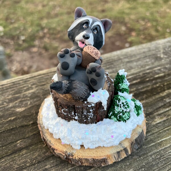 Polymer Clay Raccoon - Etsy