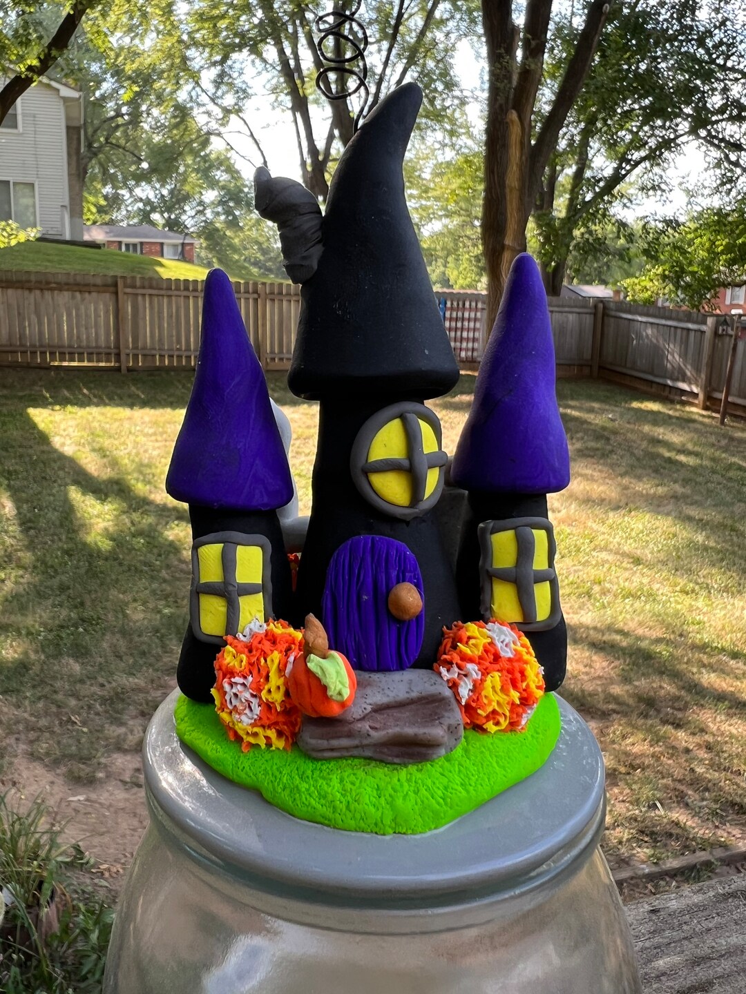 Halloween Haunted House Candy Gumball Candy Dish Hand Sculpted Polymer ...
