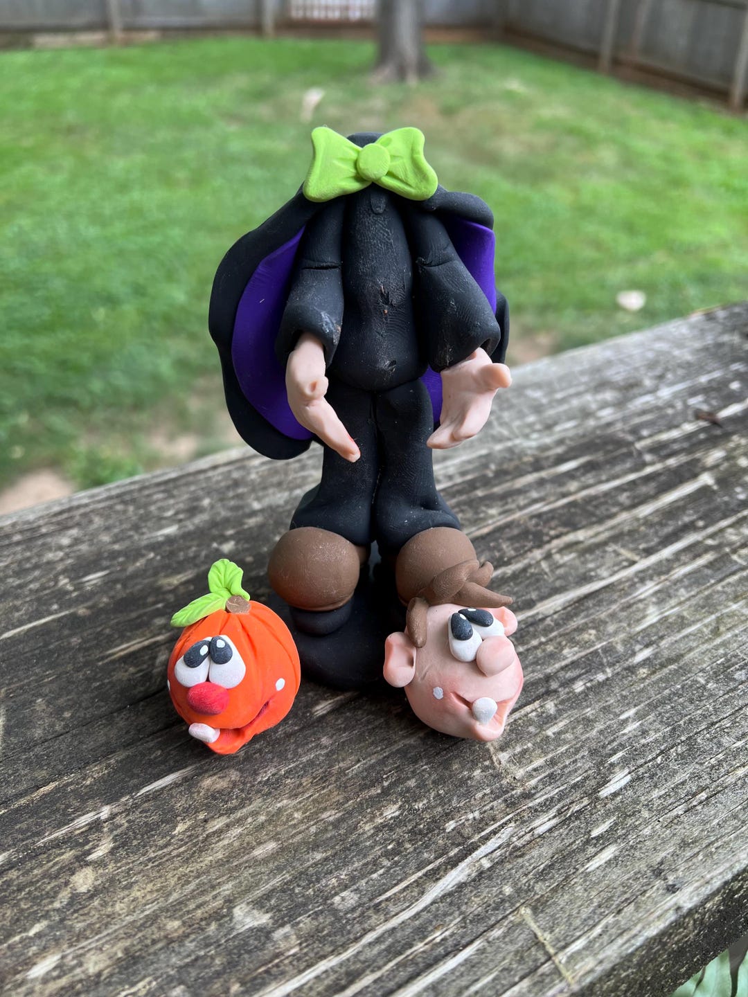 Headless Horseman Figurine Hand Sculpted Polymer Clay Unique Gift ...