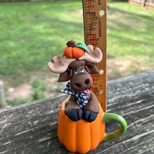 Moose Fall Pumpkin Hand Sculpted Polymer Clay Tiered Tray Woodland ...