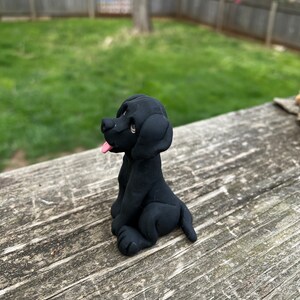 Black Labrador Hand Sculpted Polymer Clay, Pet Tiered Tray Decoration ...