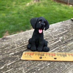 Black Labrador Hand Sculpted Polymer Clay, Pet Tiered Tray Decoration ...