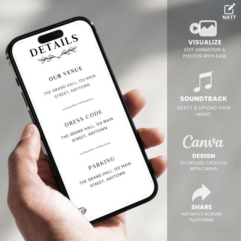 Modern Wedding Video Invitation, Animated Video Wedding Invite ...