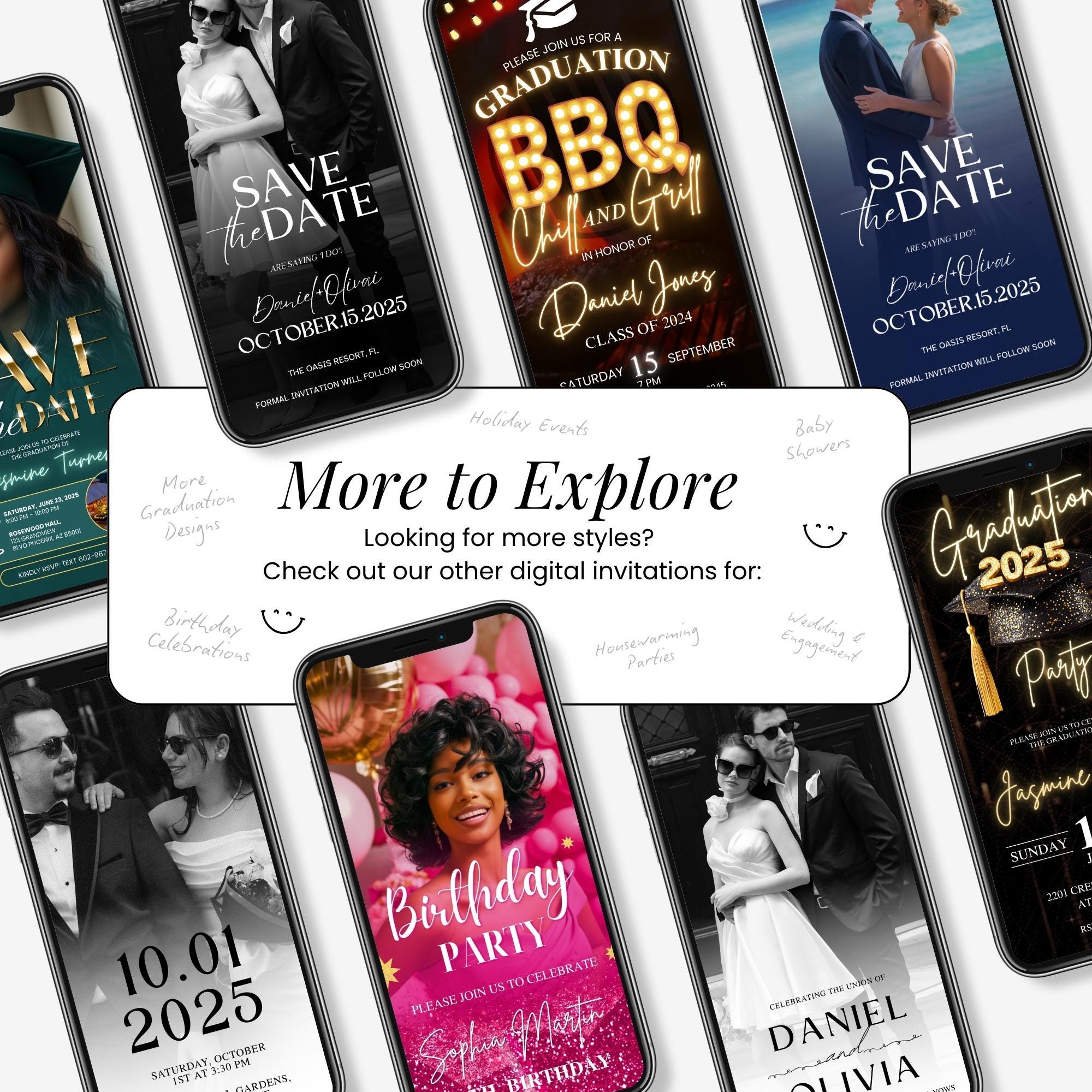 Animated Wedding Invitation Website: Editable Canva Template (digital ...
