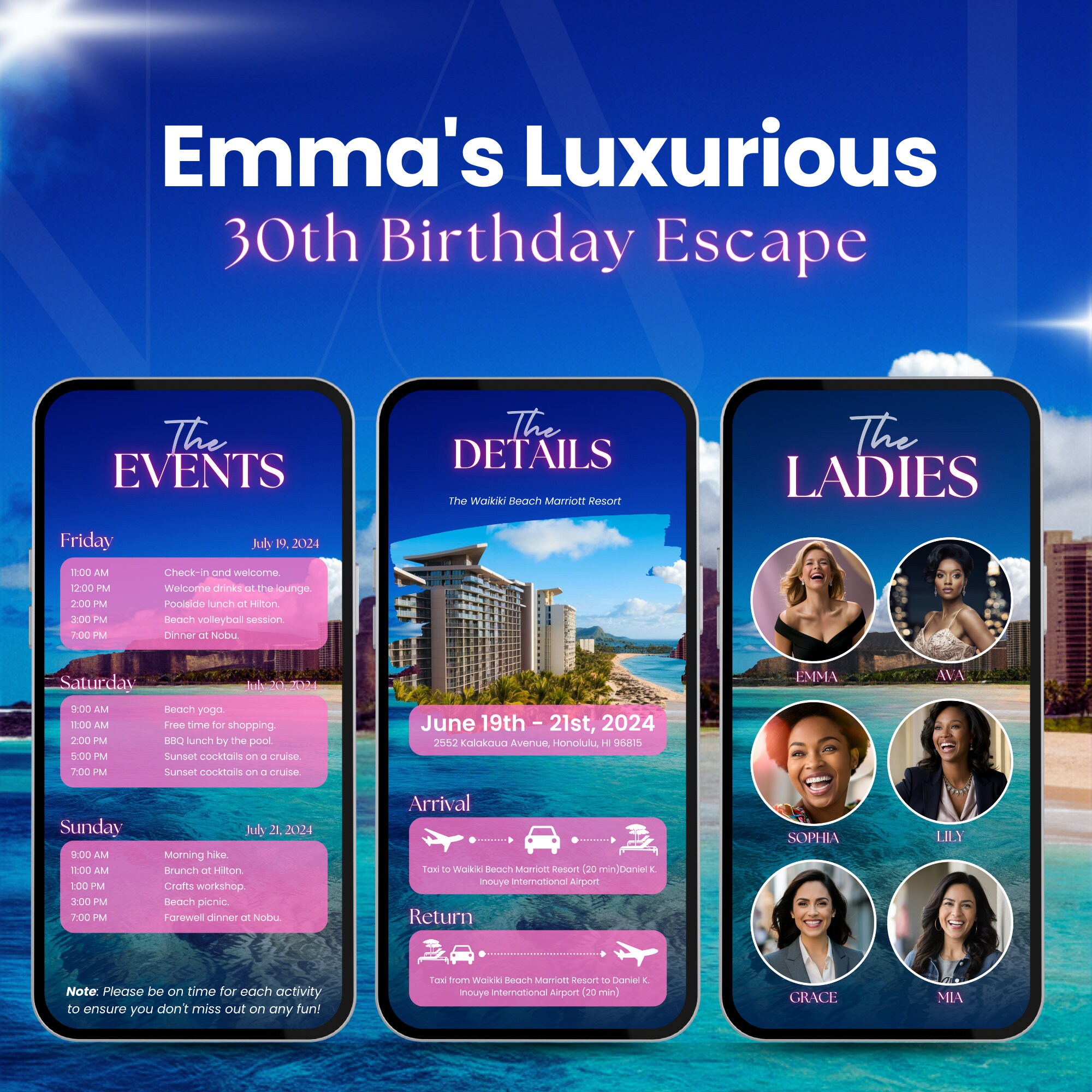 Editable Girl's Travel Birthday Invite, Animated Travel Schedule ...