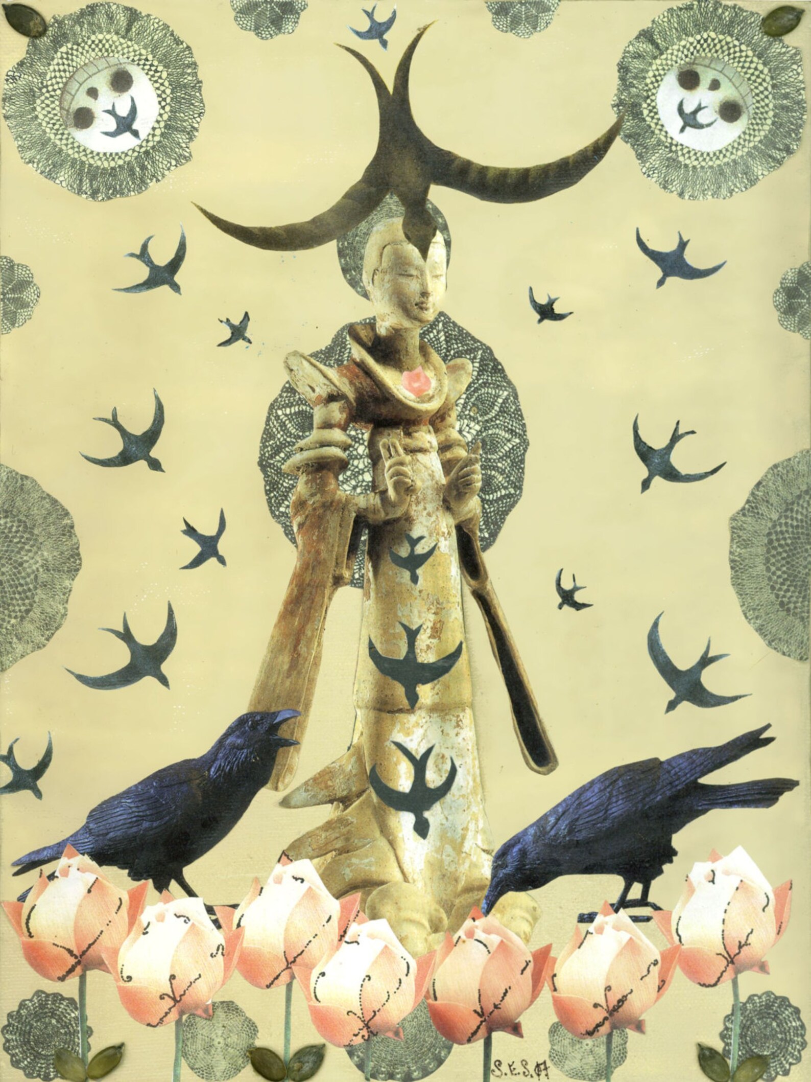 The Crow Lady Ornament - Etsy