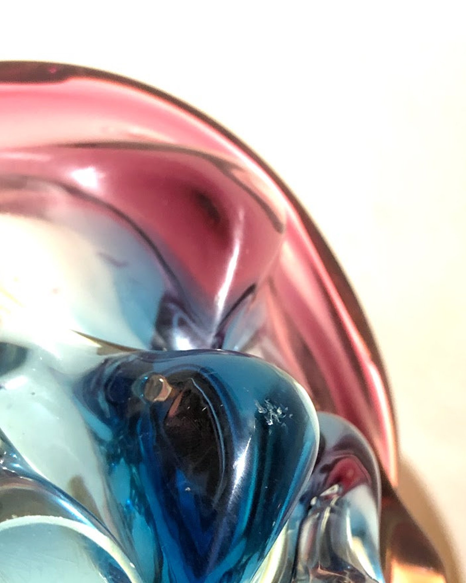 Vintage Czech Chribska art glass bowl Mid Century Chribska | Etsy