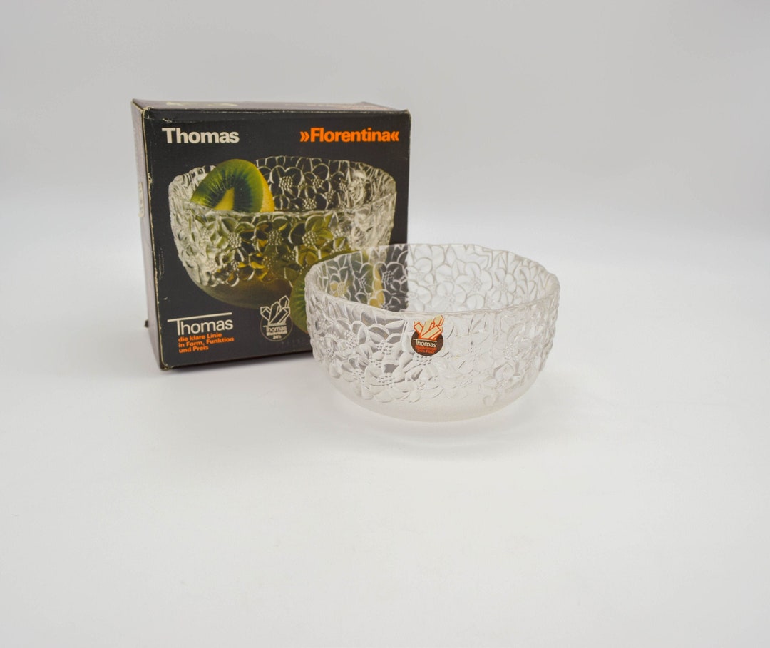 Vintage Thomas Germany Crystal Bowl, Florentina Floral Embossed, New in ...