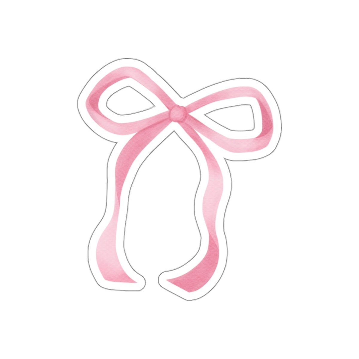 A Pink Bow Coquette Kiss-cut Stickers - Etsy
