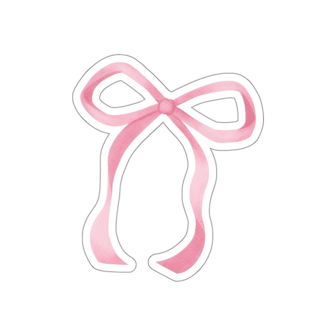 A Pink Bow Coquette Kiss-cut Stickers - Etsy