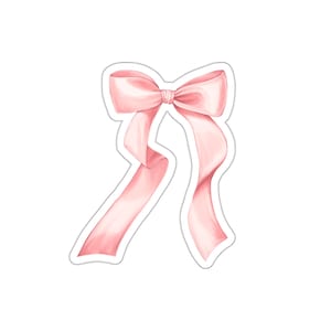 A Pink Bow Coquette Kiss-cut Stickers - Etsy