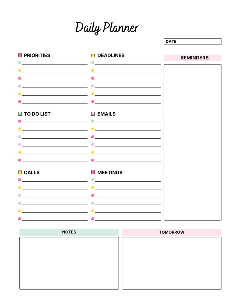 Daily Digital Planner - Etsy