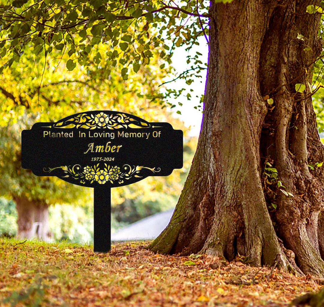 Personalized Memorial Tree Plaque With Stake,tree Plaque Marker,custom ...