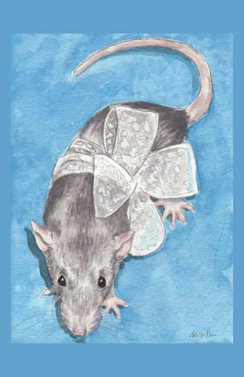 Silver Rat Card - Etsy