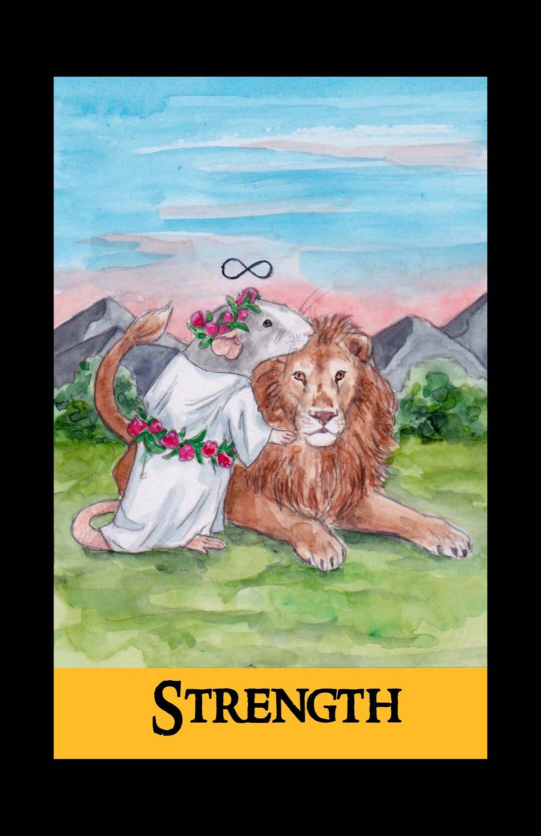Strength Card. Part of the Rataarcana Rat Tarot - Etsy