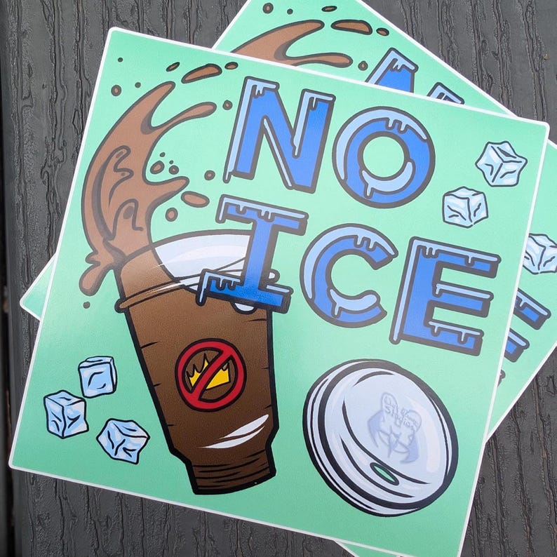 NO ICE Coffee/horchata No Kings Sticker - Etsy