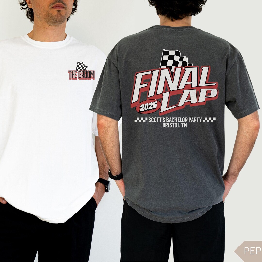 Final Lap Racing Bachelor Party Shirt, Custom Distressed Race Track ...
