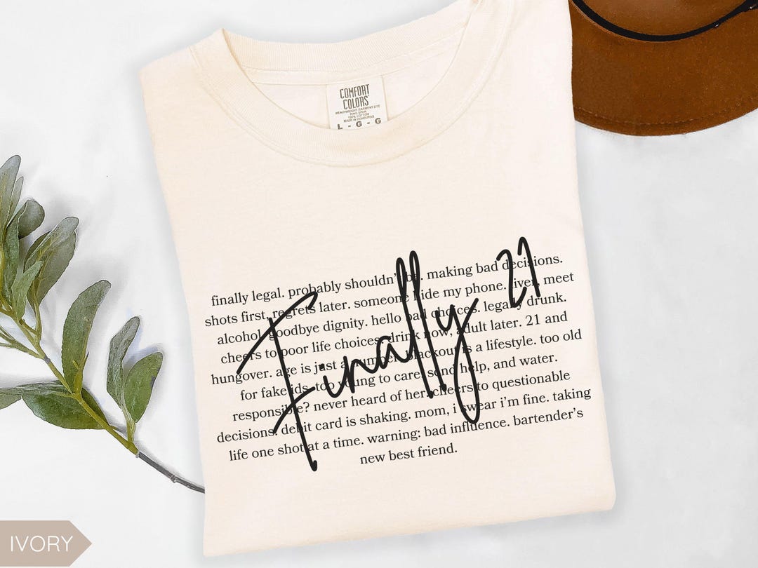 Funny 21st Birthday Party Shirt, Turning 21 Gift, Twenty One Birthday ...