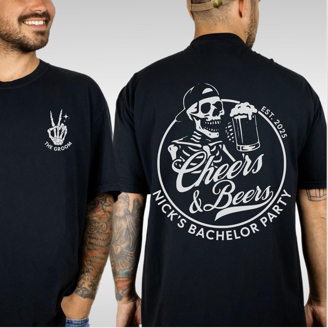 Custom Bachelor Party Shirt, Cheers and Beers Bachelor Party Favors ...
