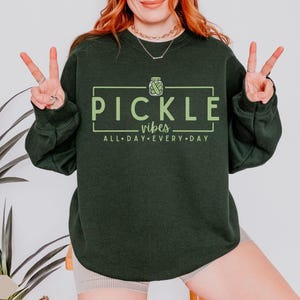 Pickle Sweatshirt, Pickle Lover Sweater, Funny Pickle Crewneck ...