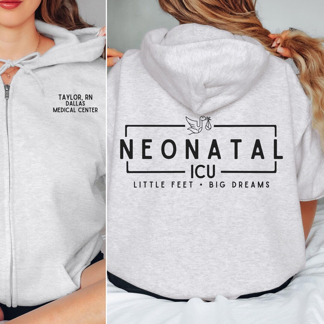 Custom NICU Nurse Jacket Sweatshirt, Neonatal ICU RN Nurse Shirt, Nurse ...