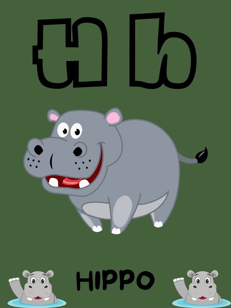 ABC With Jungle Animals - Etsy