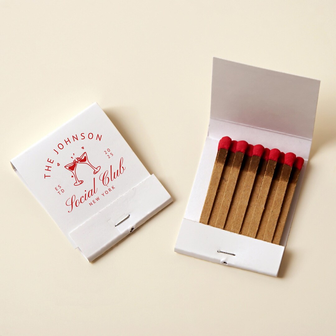 Martini Cheers Template Design Wedding Matches Matchbox Favor A Tini ...