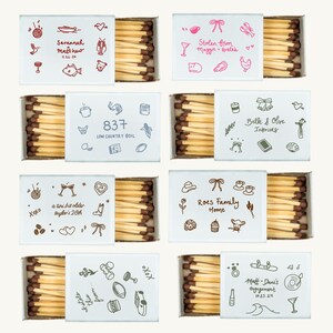 Custom Matchbox Design for Wedding Bridesmaid Gift Personalized Matches ...