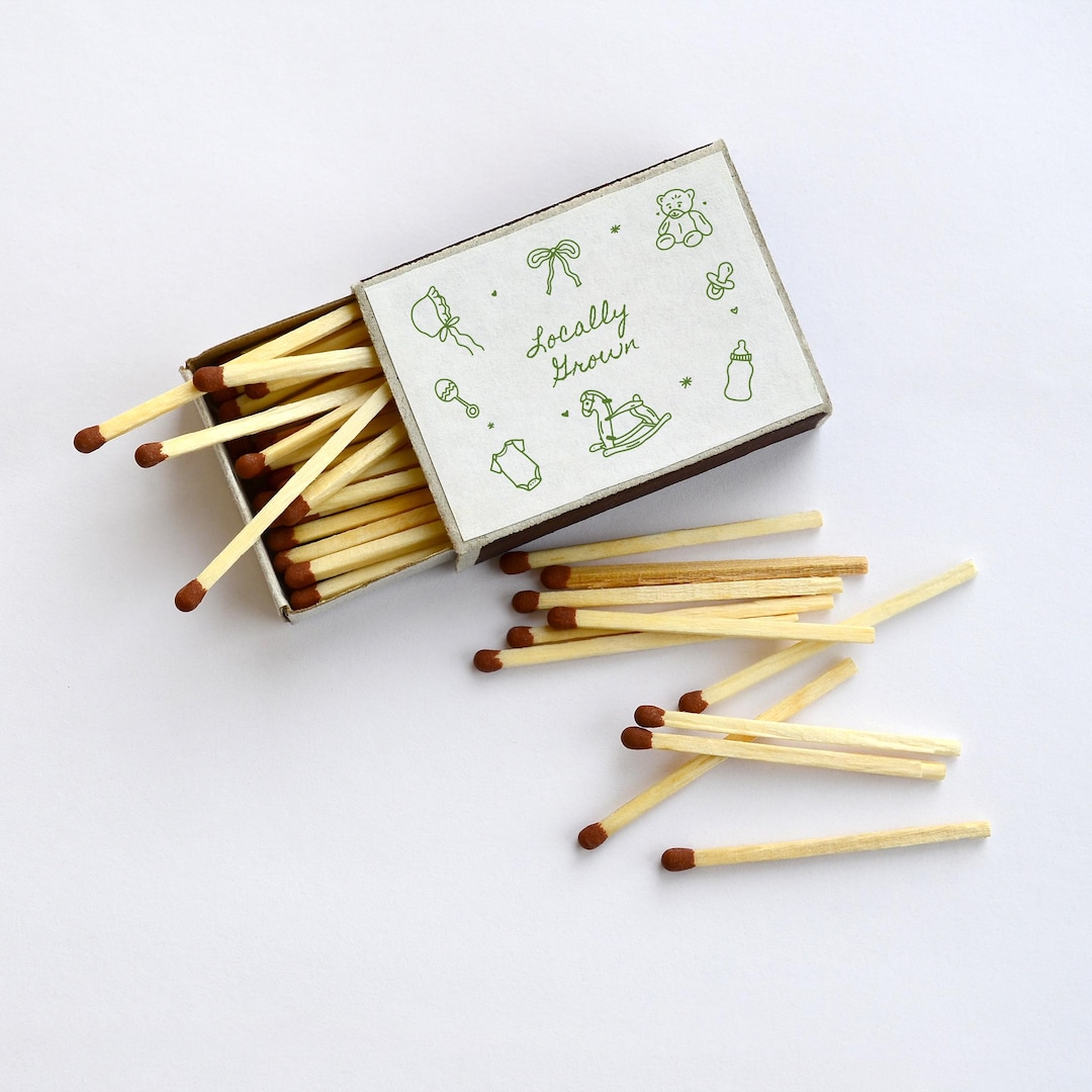 Baby Girl Matchbox Template Baby Shower Party Favors Locally Grown Baby ...